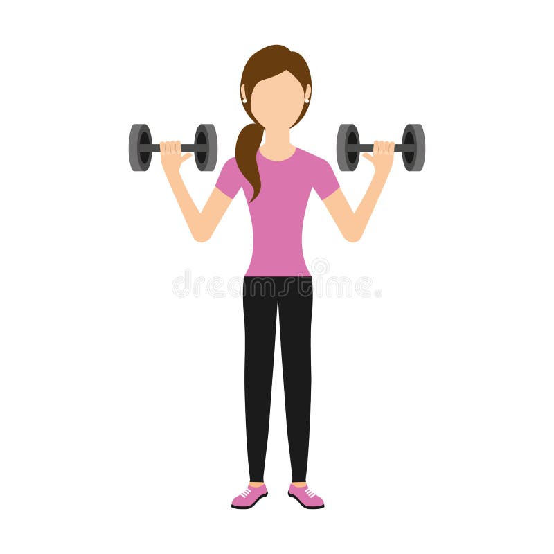 Adult Lifting Weights Stock Illustrations – 448 Adult Lifting Weights ...