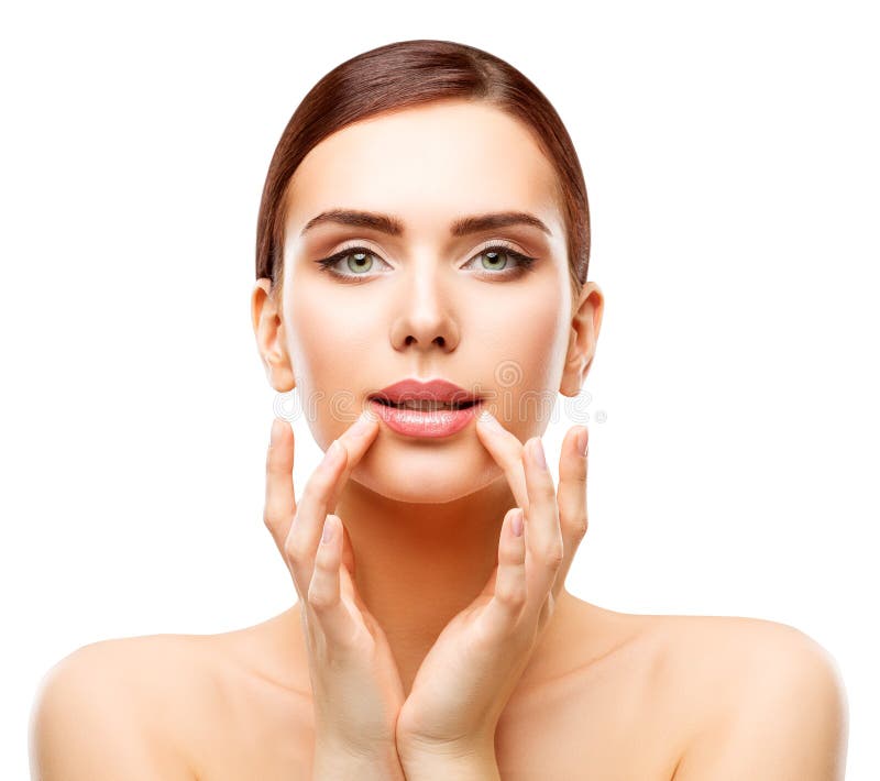 Skin Care Beauty Woman Face Lips And Hands Natural Skincare Stock