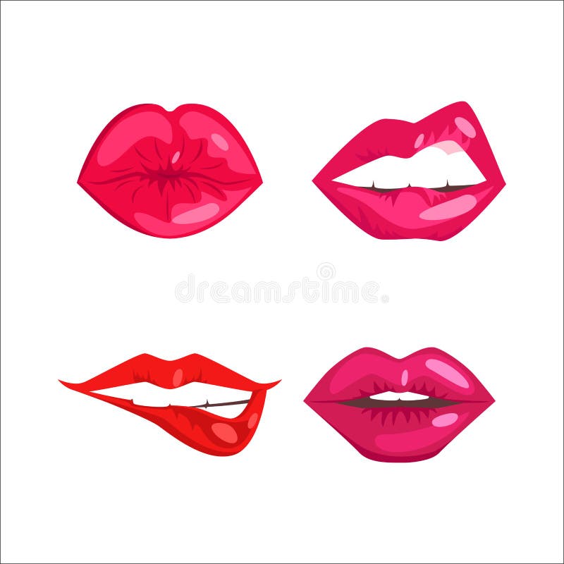 Woman Lips Vector Illustration Stock Vector Illustration Of Human