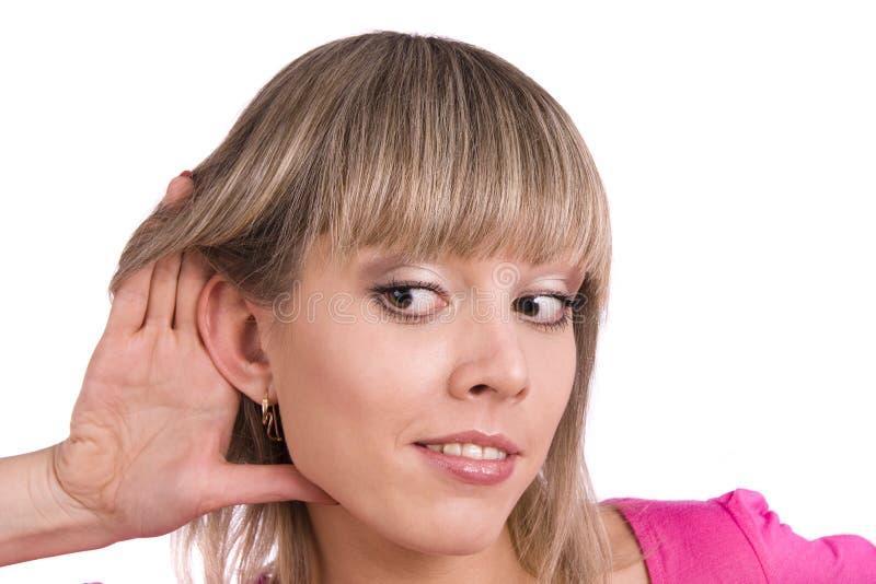Businesswoman with Big Ears Stock Image - Image of announcement ...