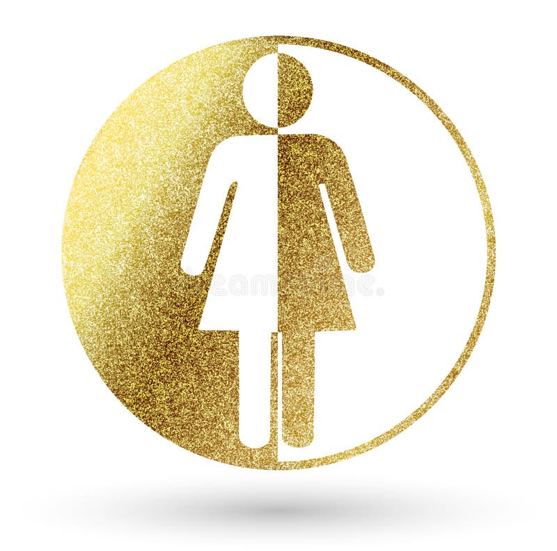 Woman logo in gold stock vector. Illustration of glitter - 86218176