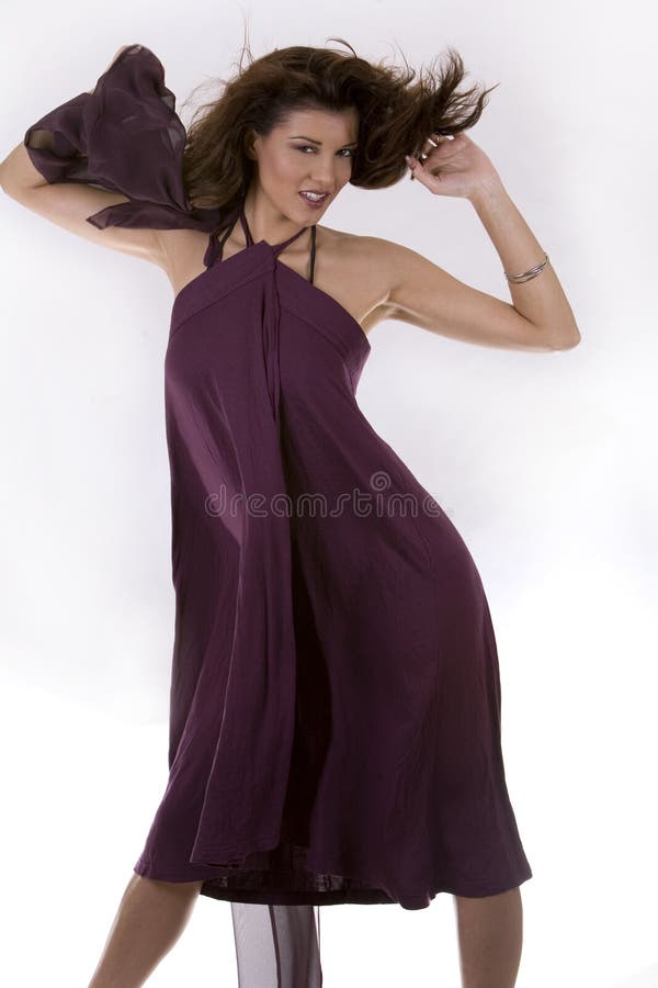 Woman and long dress stock photo. Image of movement, windy - 2474308