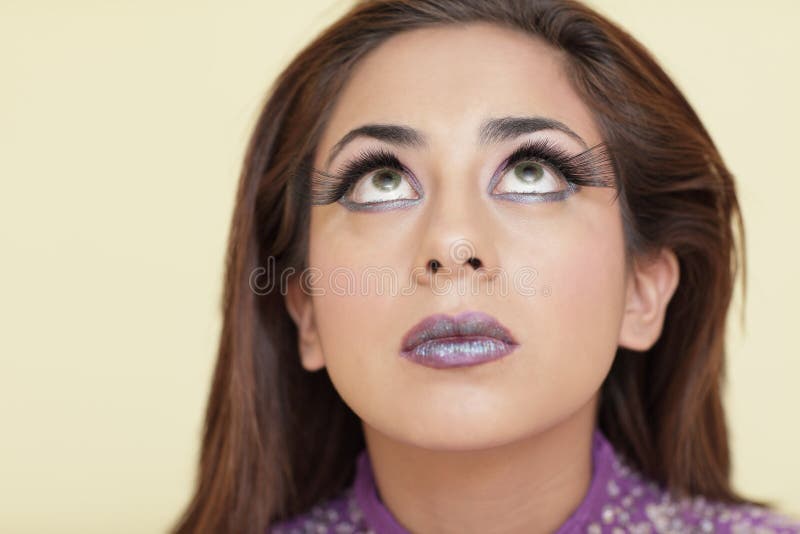 Woman with long eye lashes stock image. Image of female - 15505759