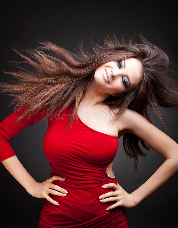 Hair motion stock photo. Image of motion, model, action - 13318782