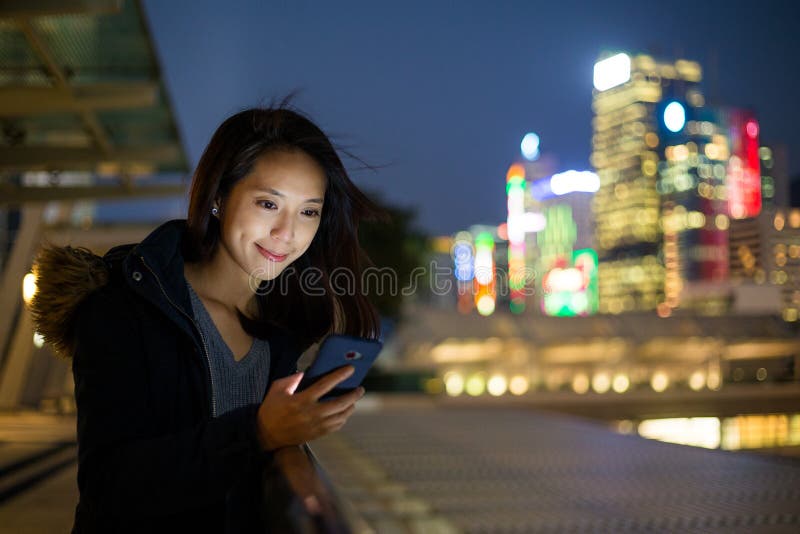 Woman look at phone stock photo. Image of call, lifestyle - 66525242