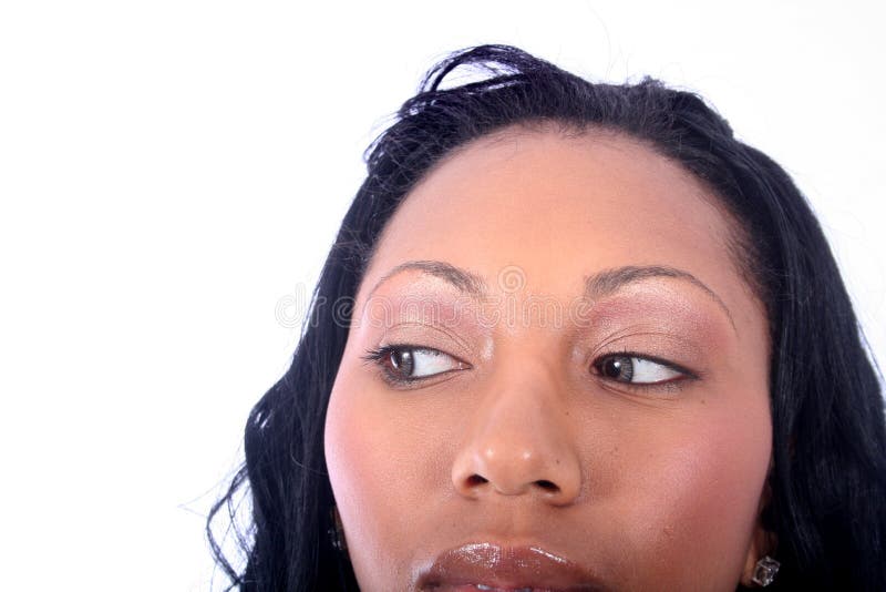 Woman Looking Around stock image. Image of thought, american - 815745