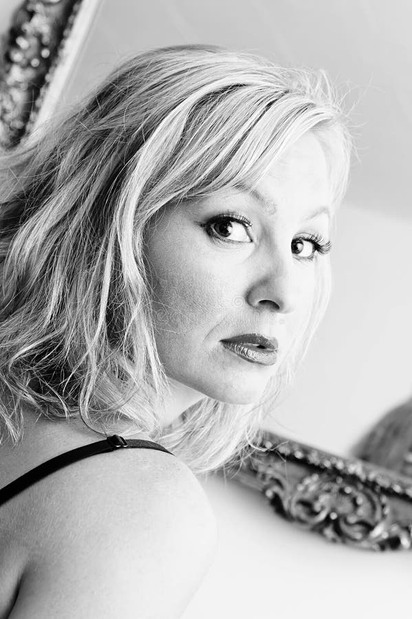 Woman looking back stock image. Image of candid, parted - 10889411