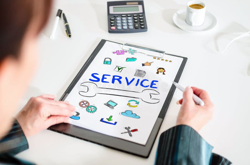 Customer Service Concept on a Clipboard Stock Image - Image of ...