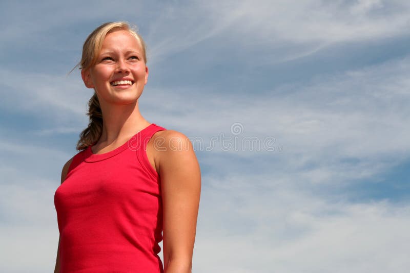Woman Looking into the Distance Stock Image - Image of distance ...
