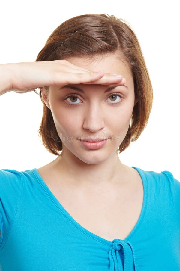 Woman Looking into Distance Stock Photo - Image of shadow, face: 25145646