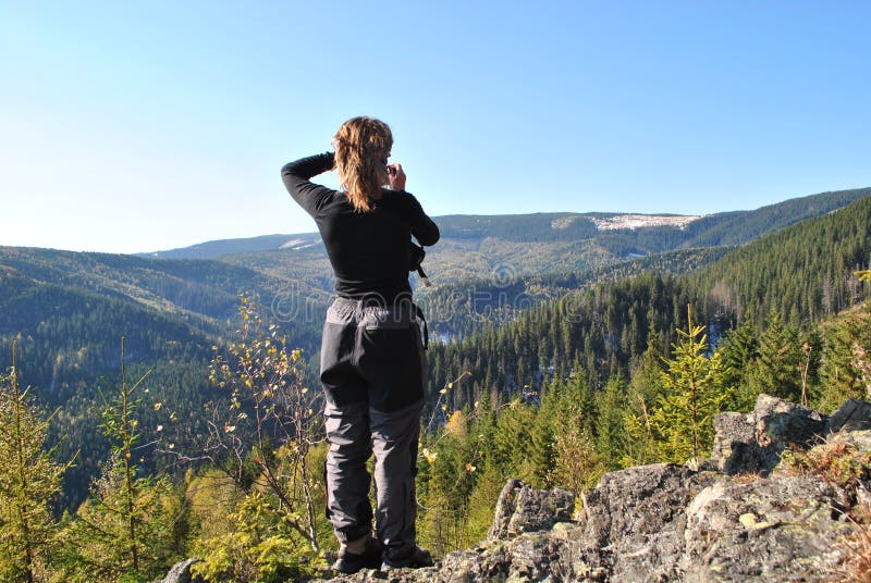 Woman looking forward stock photo. Image of landscape - 22439928