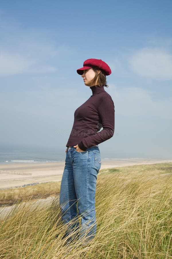 Woman looking forward stock photo. Image of future, long - 2266416