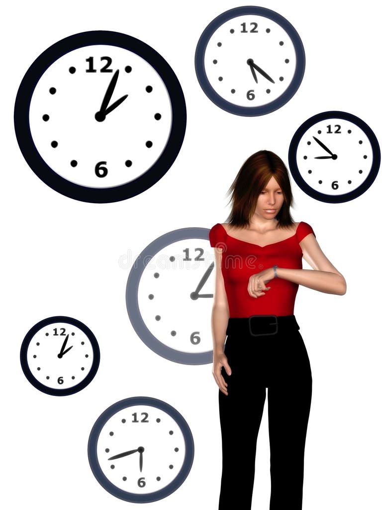 Woman Clocks Stock Illustrations – 1,548 Woman Clocks Stock ...