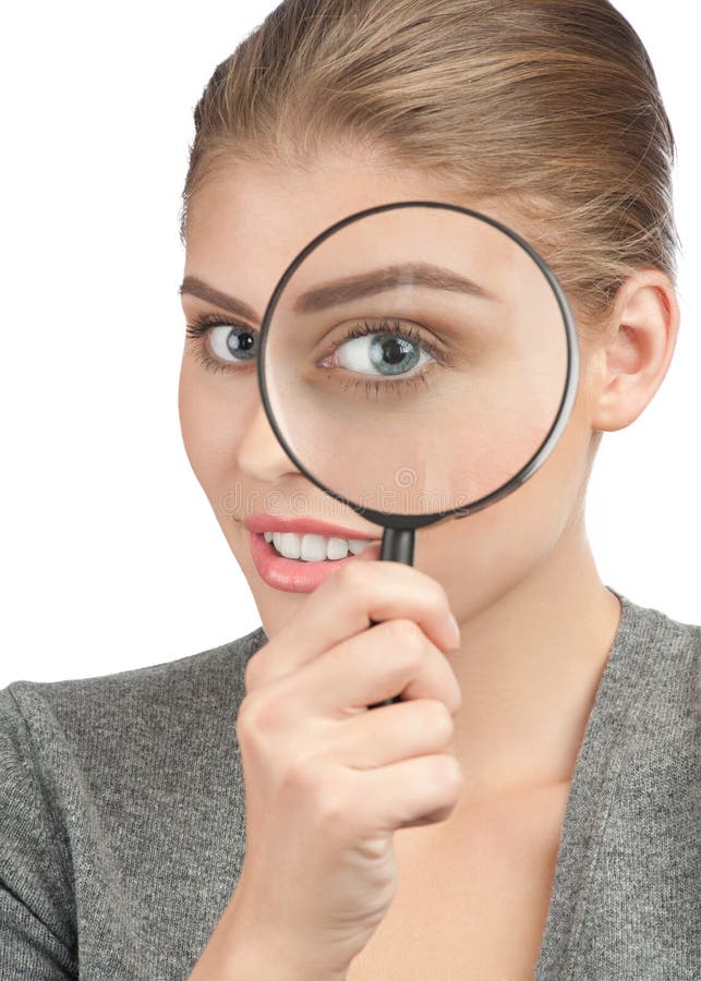 Through magnifying glass stock photo. Image of curiosity - 22253504
