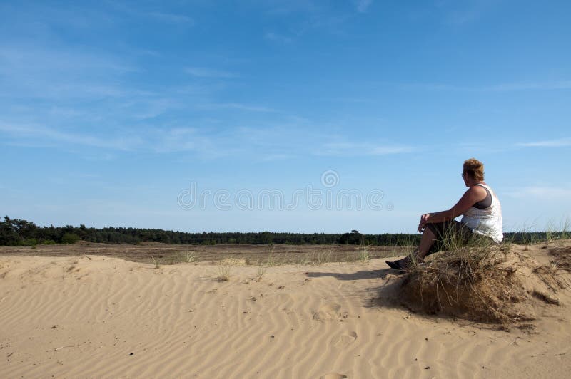 Woman Looking at the Nature Stock Image - Image of branch, relax: 19856247
