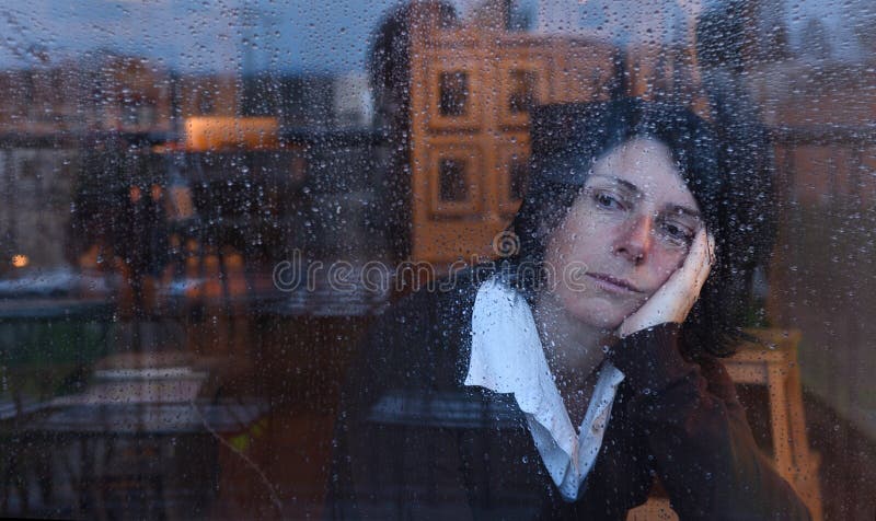 429 Beautiful Woman Looking Rainy Window Photos - Free & Royalty-Free ...
