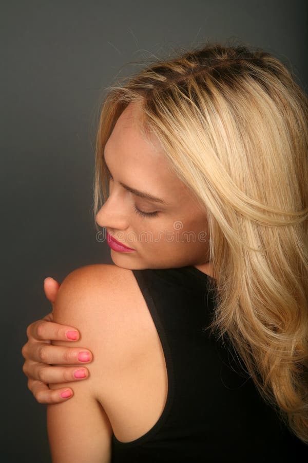 Woman Looking Over Shoulder Stock Image - Image of eyes, dress: 2918127