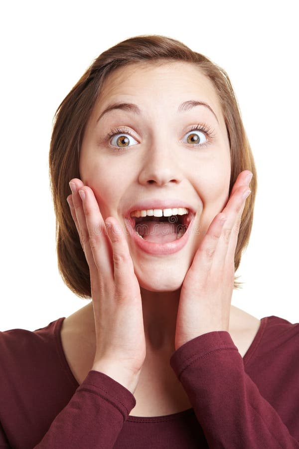 437 Happily Surprised Young Woman Stock Photos - Free & Royalty-Free ...
