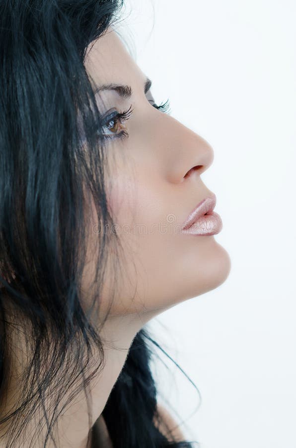 Profile of girl stock photo. Image of model, health - 122987224