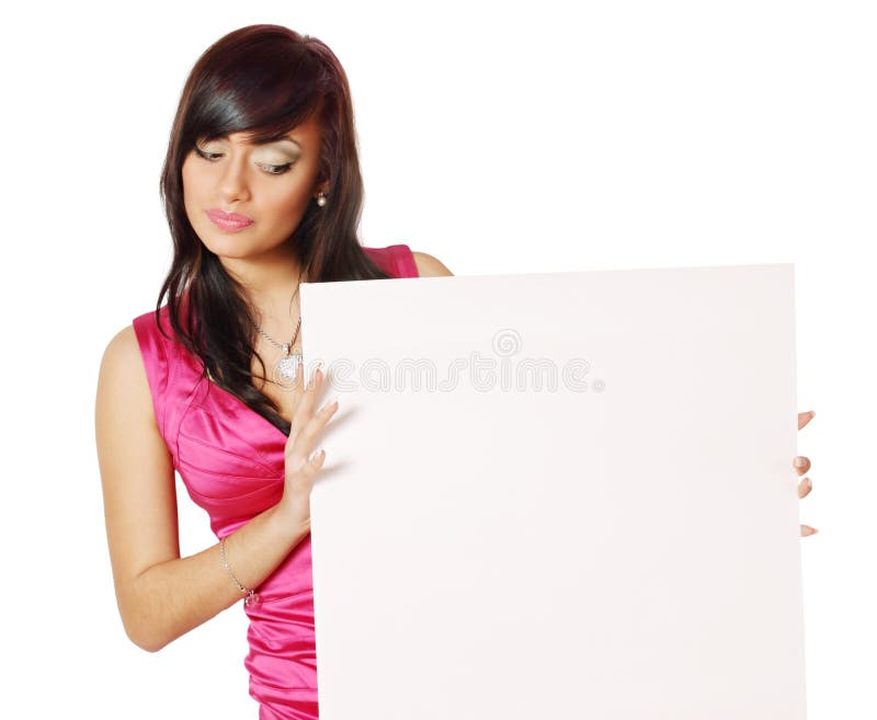 Woman looks in the paper stock image. Image of adults - 30486649