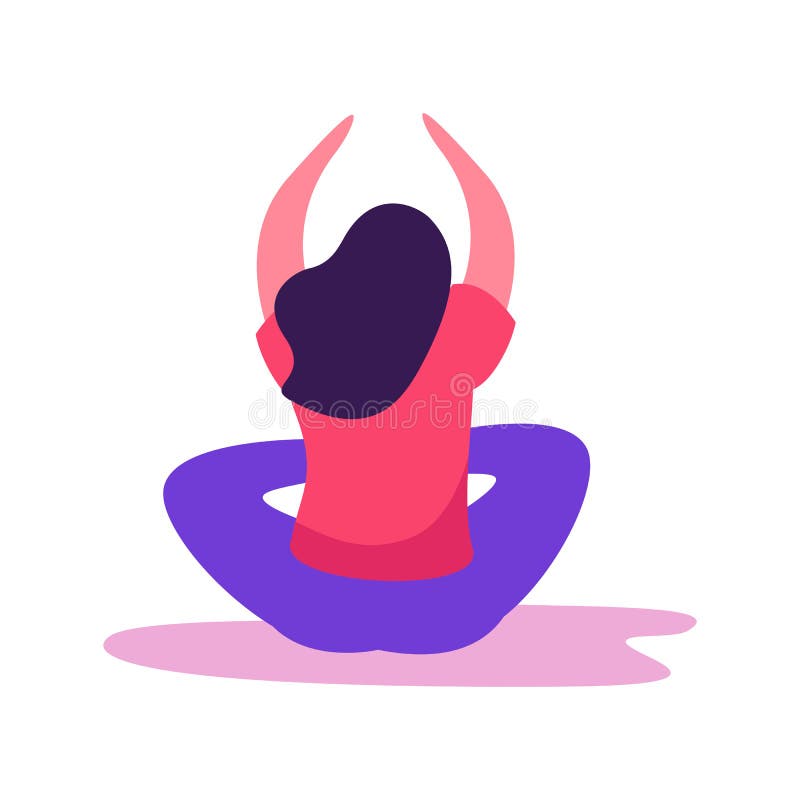 Woman In Lotus Position Stock Vector Illustration Of Character 231016057