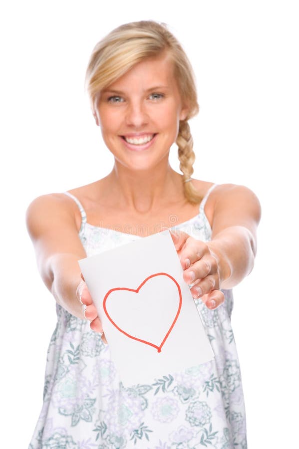 Woman with love letter stock photo. Image of gorgeous - 17806496