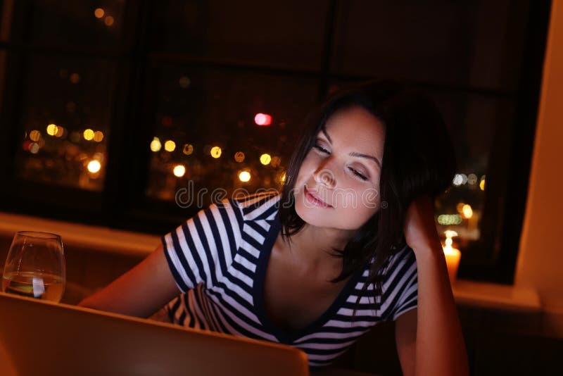 Woman stock image. Image of casual, portrait, drunk, attractive - 60107103