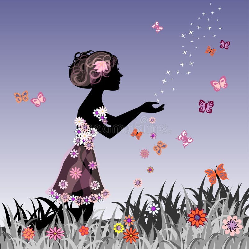 Woman and magic stock vector. Illustration of innocence - 41294595