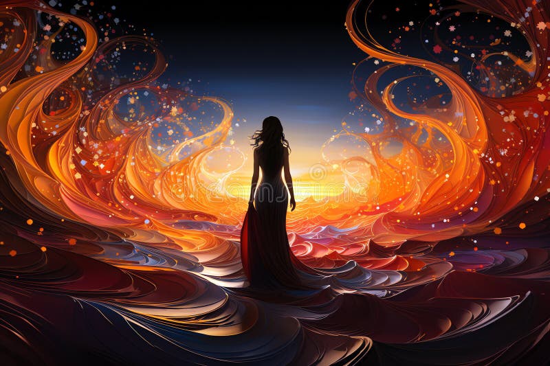 Woman in Magical World, AI Generated Stock Photo - Image of magic ...