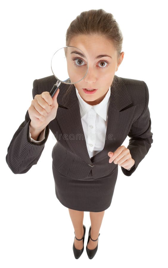 Man and magnifier stock photo. Image of exploration, business - 13232284