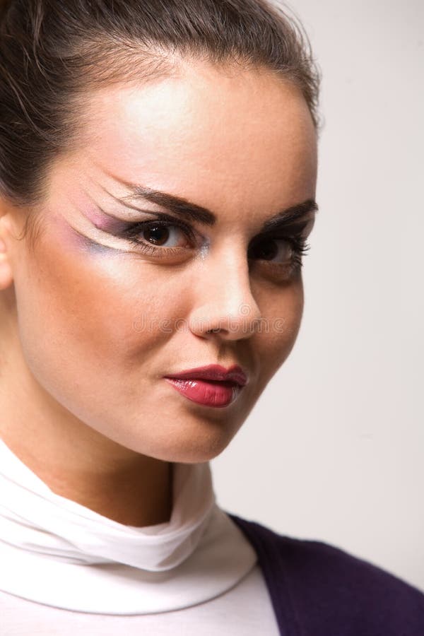 Woman with makeup stock photo. Image of adult, care, female - 12257772