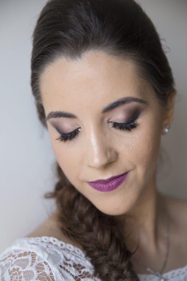 Woman makeup stock image. Image of lips, look, cosmetics - 96556085