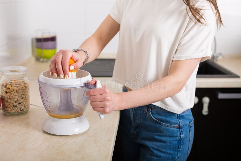 Woman making breakfast stock photo. Image of cabinet - 91030040