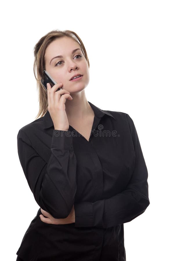 Woman Making a Business Call Stock Photo - Image of talking, portrait ...