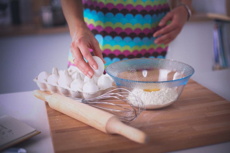 Woman is Making Cakes in the Kitchen Stock Photo - Image of christmas ...