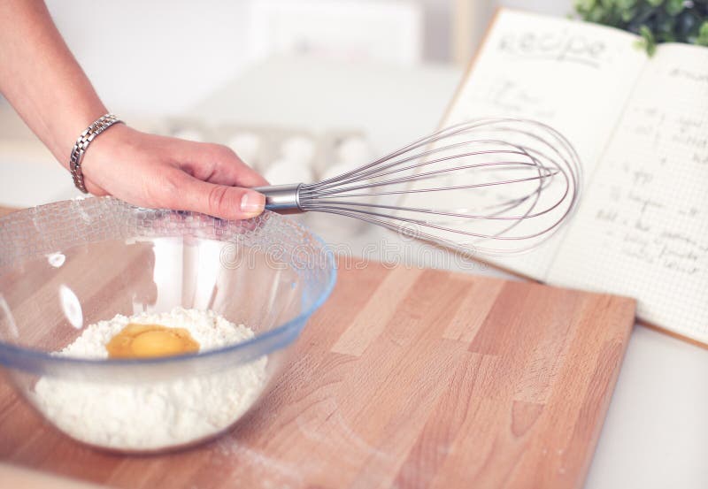 Woman is Making Cakes in the Kitchen Stock Image - Image of baking ...