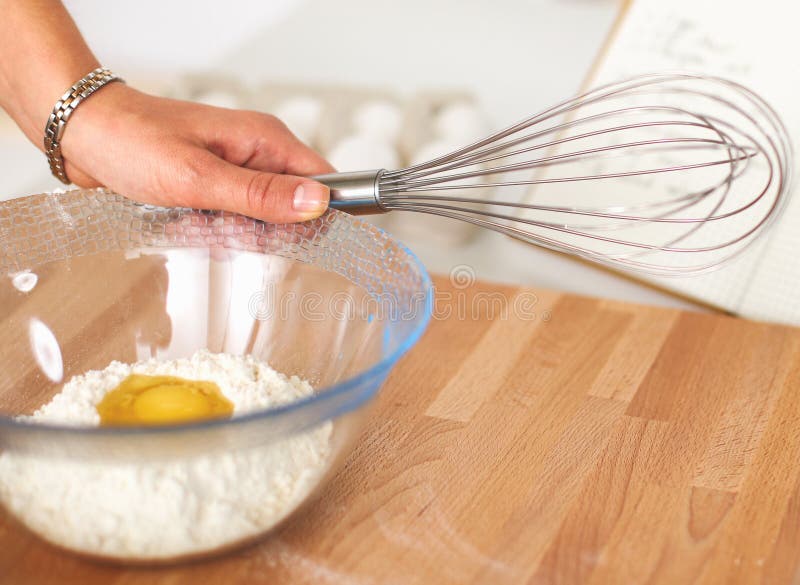 Woman is Making Cakes in the Kitchen Stock Photo - Image of child ...
