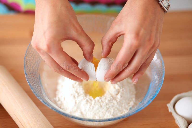 Woman is Making Cakes in the Kitchen Stock Photo - Image of dessert ...