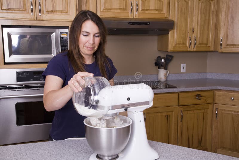 Woman making cookies stock photo. Image of girl, mixer - 11518482