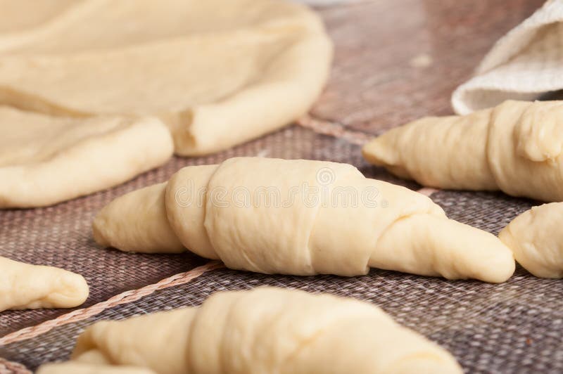 Woman Making Dought.Dought for Pizza and Bread Stock Photo - Image of ...