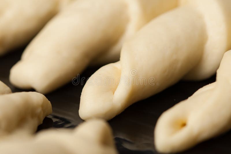 Woman Making Dought.Dought for Pizza and Bread and Roll Stock Image ...