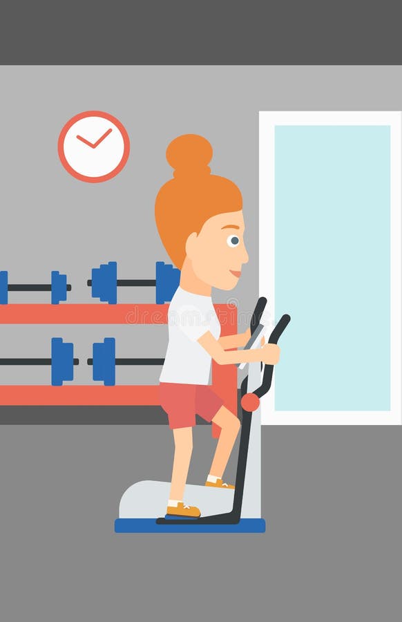 Woman making exercises. stock vector. Illustration of fitness - 71156297