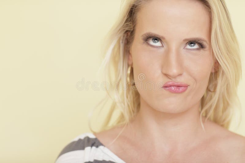 Woman making a funny face stock image. Image of model - 15480793