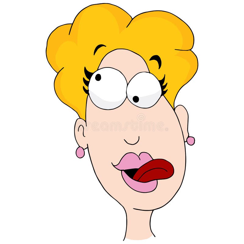 Woman Making Funny Face Stock Illustrations – 431 Woman Making Funny ...