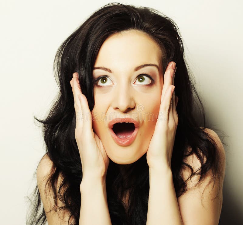 Woman making a funny face stock photo. Image of laughs - 59441444