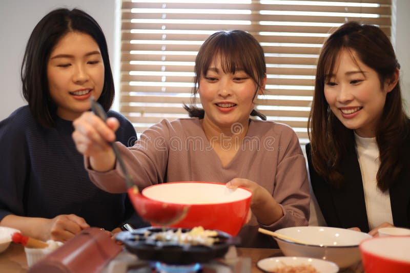 Woman Making Japanese Takoyaki Stock Image - Image of night, cooking ...