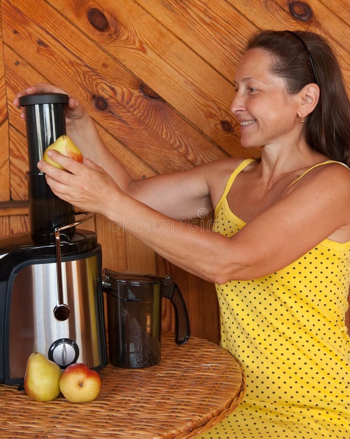 Woman making juice stock image. Image of fresh, happy - 22546845