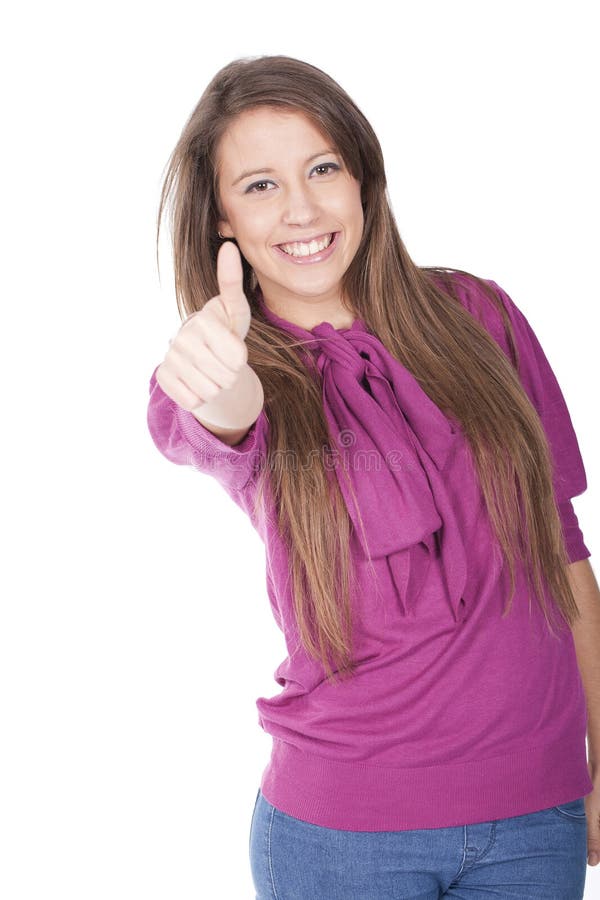 Woman Making Ok Sign with a Smile Stock Image - Image of confident ...
