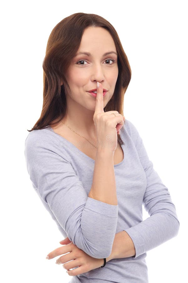 Boy Making Silence Gesture stock photo. Image of people - 18838186