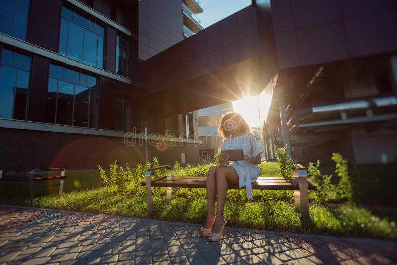 Woman Making a Video Call Via Computer Tablet Stock Photo - Image of ...